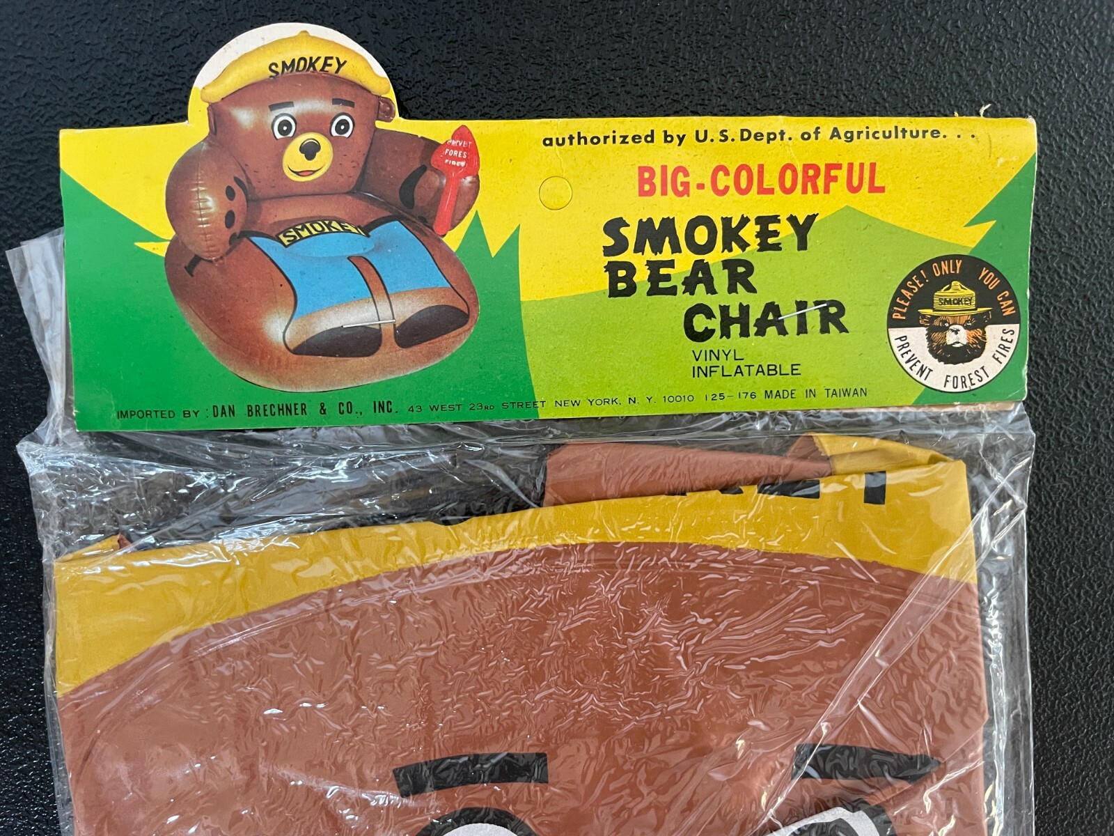 Smokey Bear Chair Vinyl Inflatable Never Removed From Package MINT Art ...