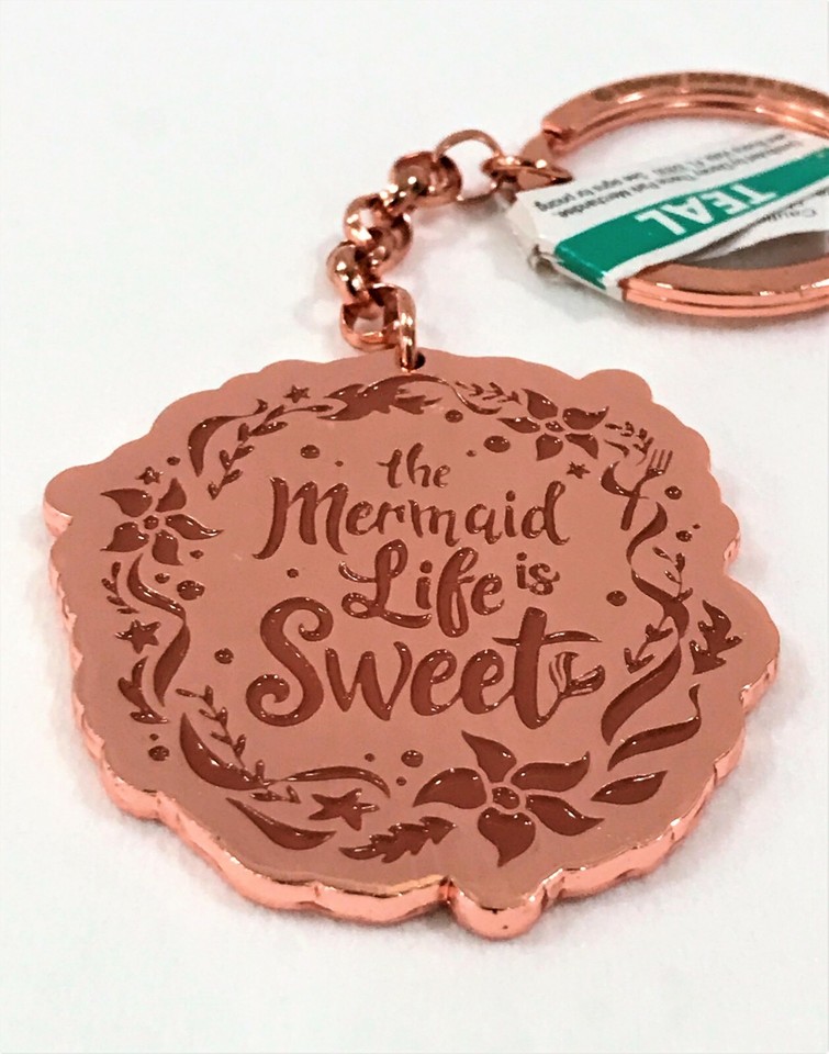 Disney Park Ariel Keychain Little Mermaid Rose-Gold Make A Splash ...