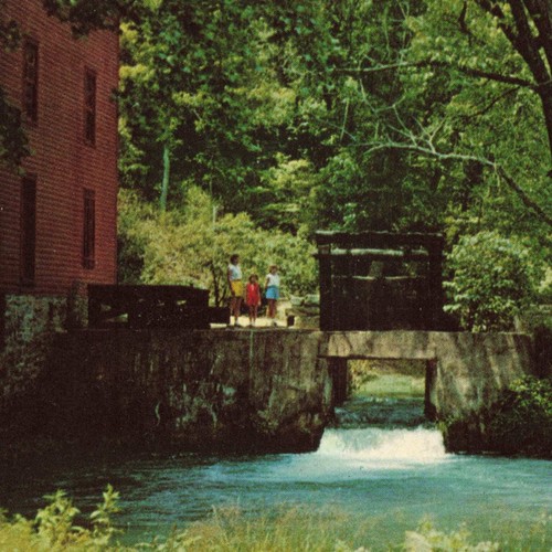 Postcard MO Eminence Alley Spring State Park Ozarks Stream Cabins ...