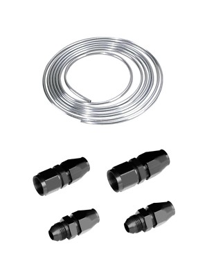 3/8" x 25' Aluminum Fuel Line Kit Farrell Fittings Male/Female 2 Each ...