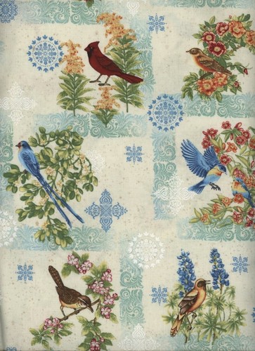 Feather & Song American Quilters Society Fabric AQS Birds BTHY ...