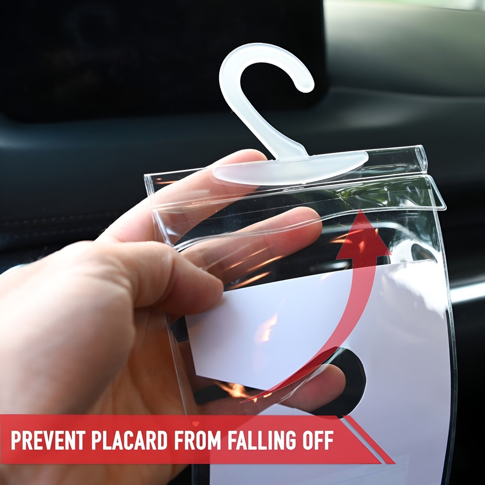 2-Pack Handicap Parking Permit Holder Placard Protector Hanger Sleeve ...