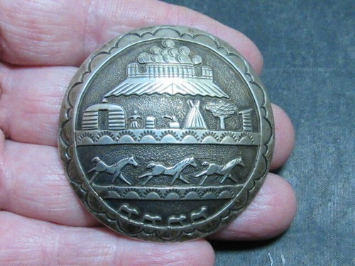 native American sterling silver storyteller pin | eBay