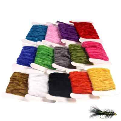CHENILLE YARN ~ Fly Tying & Jig Material ~14 Color Choices ~ 3 sizes ...