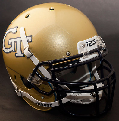 *CUSTOM* GEORGIA TECH YELLOW JACKETS Schutt XP GAMEDAY Replica Football ...