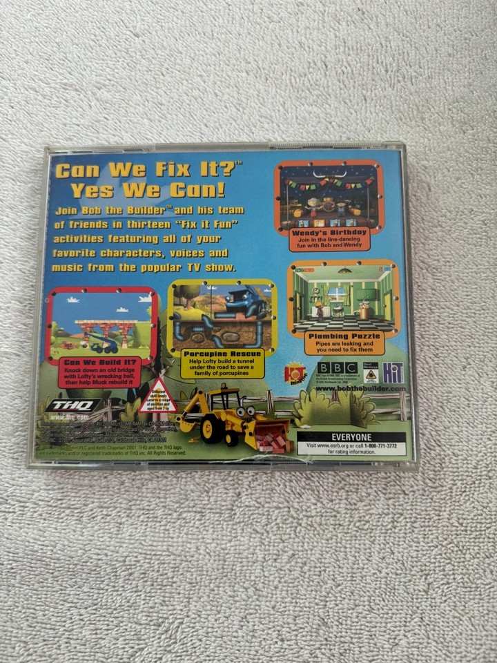 Bob the Builder Can We Fix It? PC CD ROM Game 2001 Windows 95 | eBay