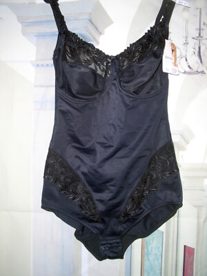 Hochwertiger bestickter Mieder Body Korselett Gr 80 F schwarz Felina ...