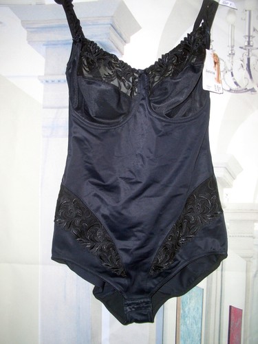 Hochwertiger bestickter Mieder Body Korselett Gr 80 F schwarz Felina ...