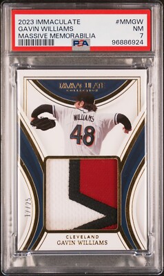 2023 Panini Immaculate 3 CLR Jumbo Patch /25 - Gavin Williams - PSA 7 ...