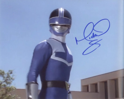 MICHAEL COPON as the Blue Time Force Power Ranger - GENUNE SIGNED ...