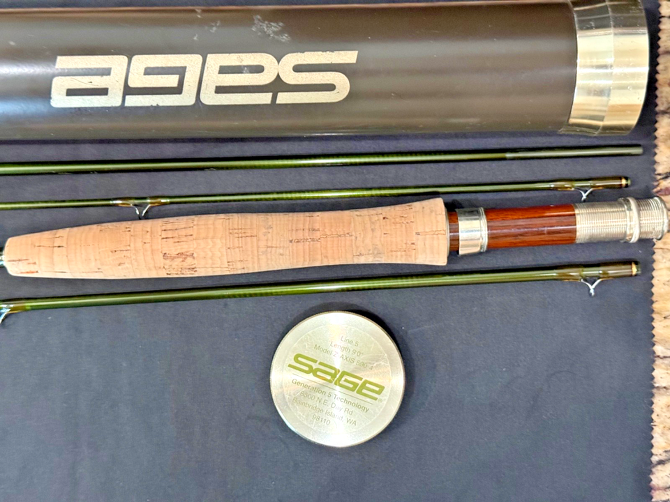 Sage Z-Axis 590-4, 9ft, 5wt 4pc Fly Rod, Excellent Condition | eBay