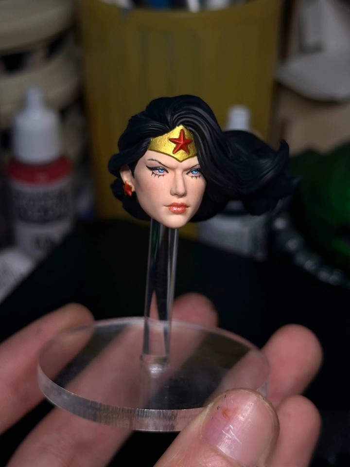 1/12 Painted Comics Princess Wonder Woman Head Carved Fit 6'' ML Action ...