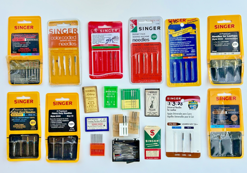 LOT OF ~100 VTG SEWING MACHINE NEEDLES: SINGER, NECCHI, KENMORE ...