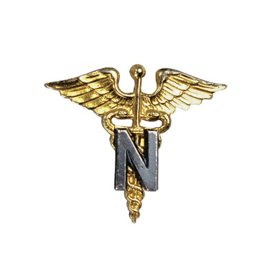 Vintage WWII U.S. Army Nurse Corp Sterling Uniform Collar Insignia ...