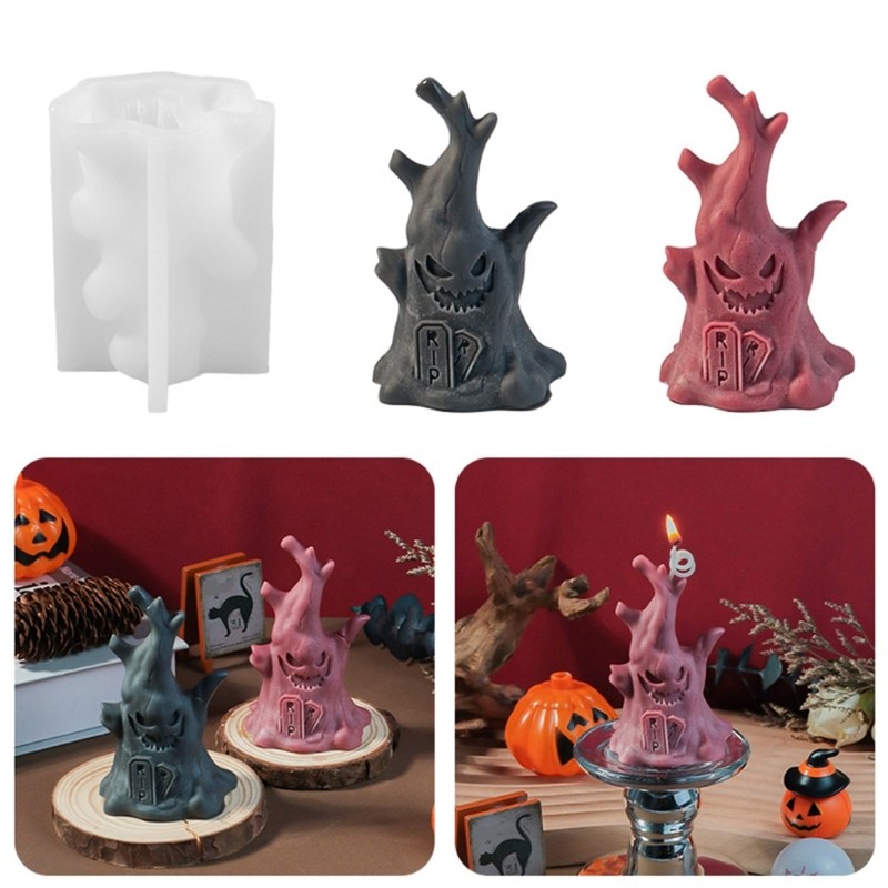 Halloween Specter Stump Mold DIY Scented Spirit Silicone Form for ...