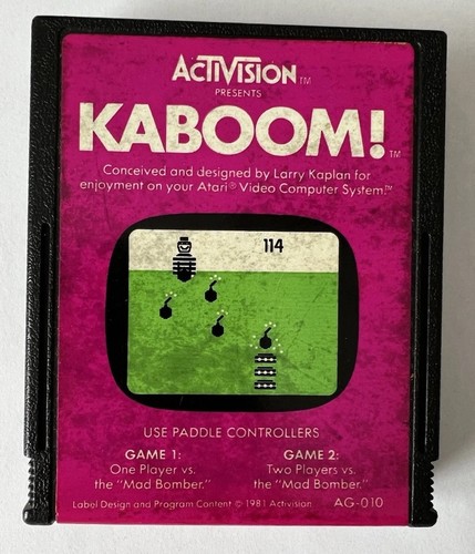 Kaboom! Atari 2600 Video Game Cartridge Activision Vintage Classic ...