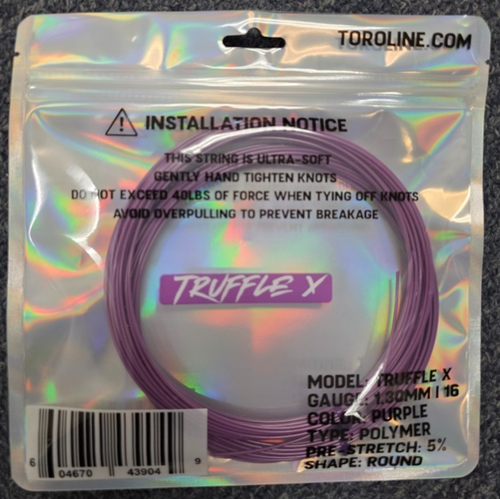 Toroline Truffle X 16 Gauge 1.30mm Tennis String Set Purple | eBay