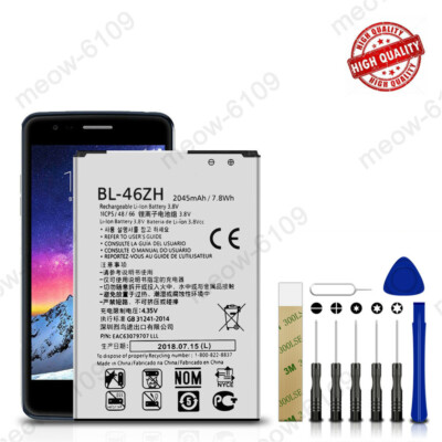 Battery for LG Phoenix 2 / Escape 3 K373 K371 BL-46ZH Battery 2045mAh ...