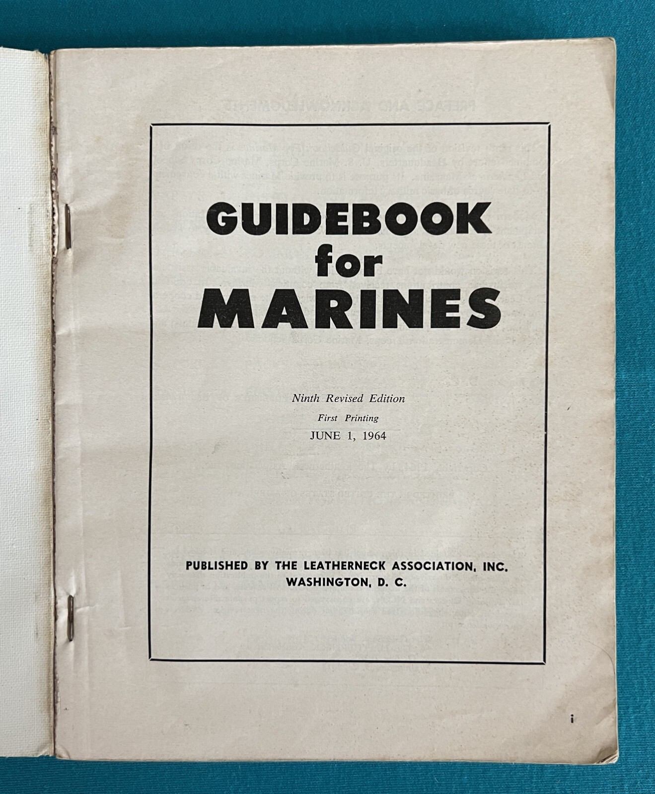 Guidebook for Marines USMC 1964 | eBay
