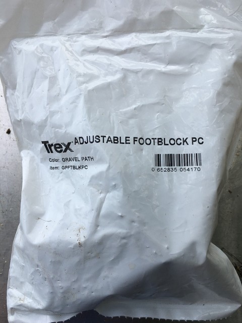 Trex Transcend Adjustable Foot Block PC Color GRAVEL PATH GPFTBLKPC for ...