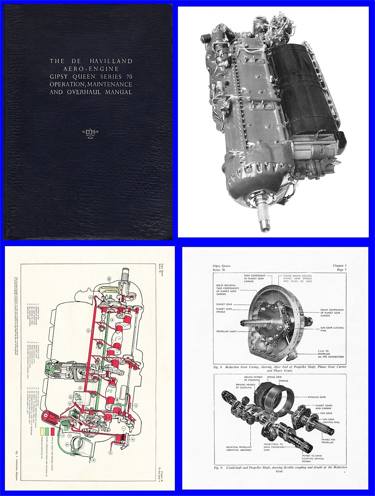 Gipsy Queen Series 70 Engine Manual on CD or USB - DH104 Dove | eBay