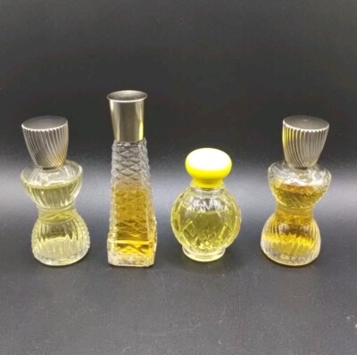 Lot of 4 VINTAGE Mini AVON glass Perfume/Cologne Bottles | eBay