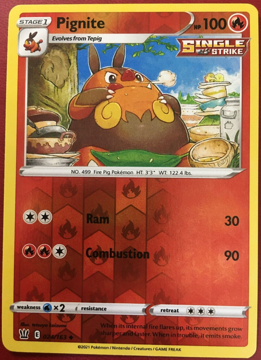 Pokemon Pignite Card