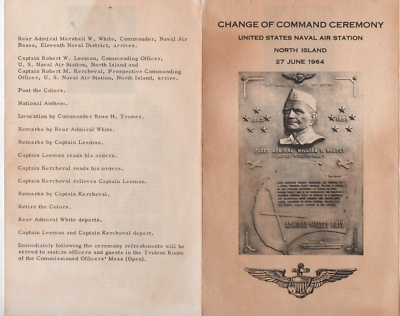 Change Of Command Ceremony Program