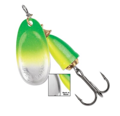 Blue Fox Classic Vibrax 4 - Green Chartreuse UV - Size 4 Blade 3/8 oz ...