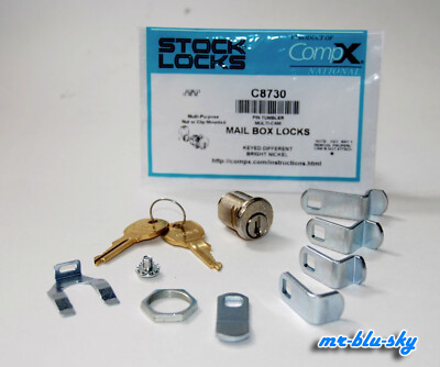 COMPX NATIONAL C8730, Pin Tumbler Mailbox Lock w/ 5 Cams | eBay
