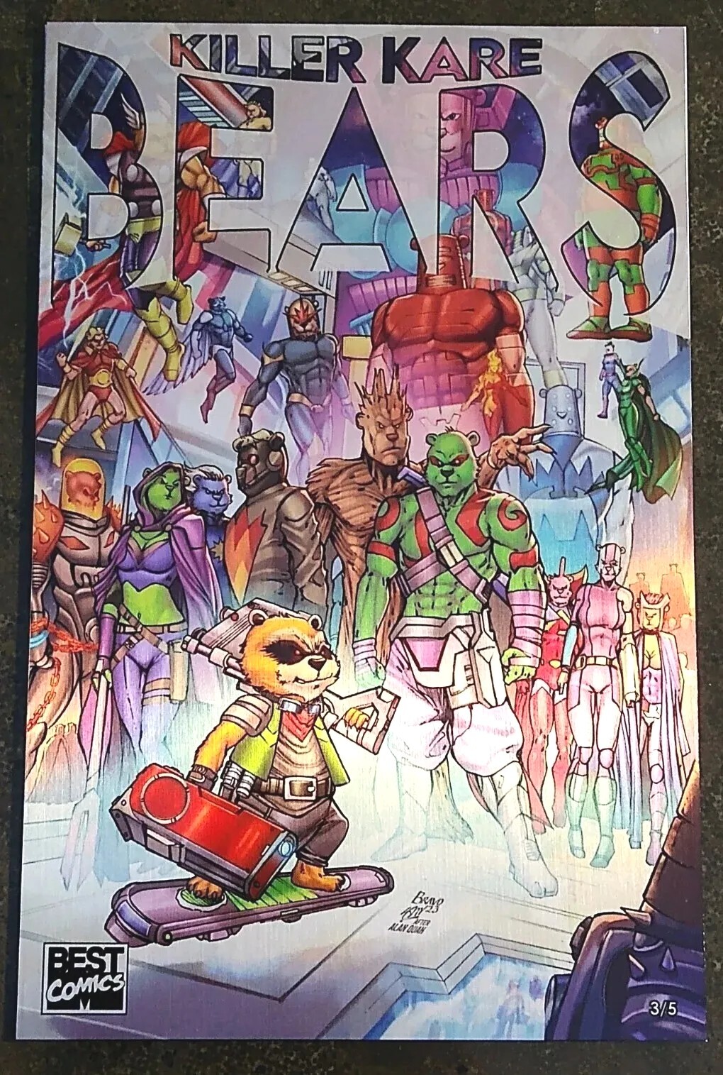 Killer Kare Bears Marvels #3 Alan Quah Homage METAL Cover #3/5 NM/M | eBay