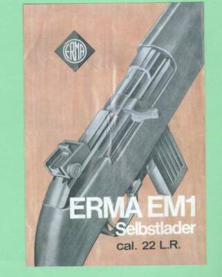 Erma EM1 (M1 Carbine) .22 LR Owners Manual Reproduction | eBay
