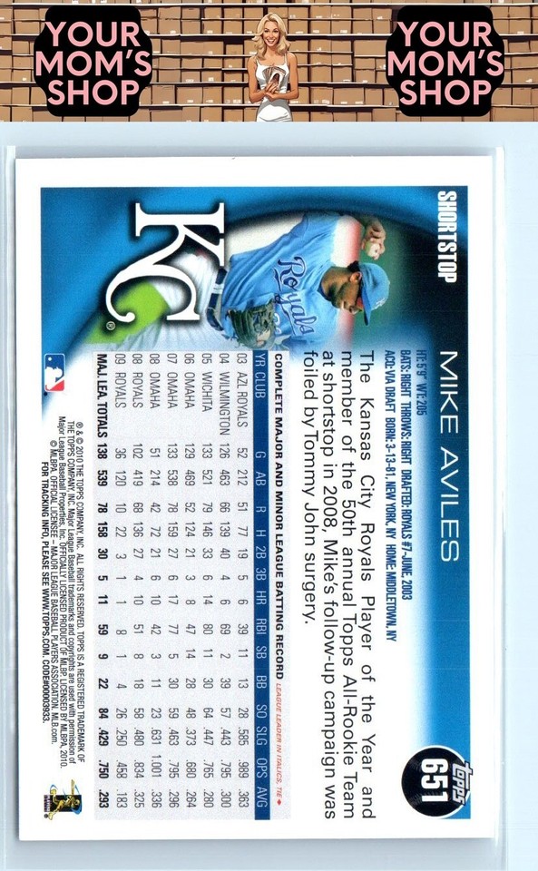 2010 Topps #651 Mike Aviles | eBay