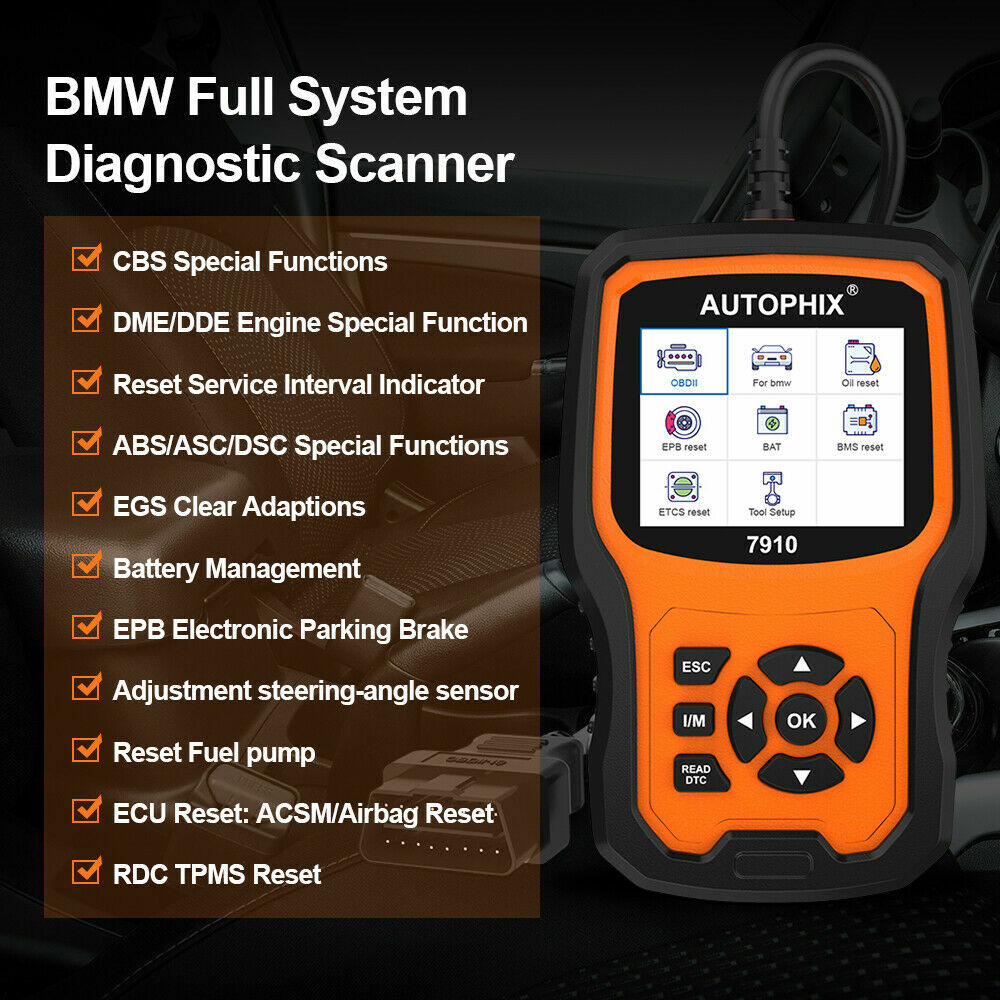 AUTOPHIX 7910 All Systems Scanner Diagnostic Tool for BMW MINI OBDII ...