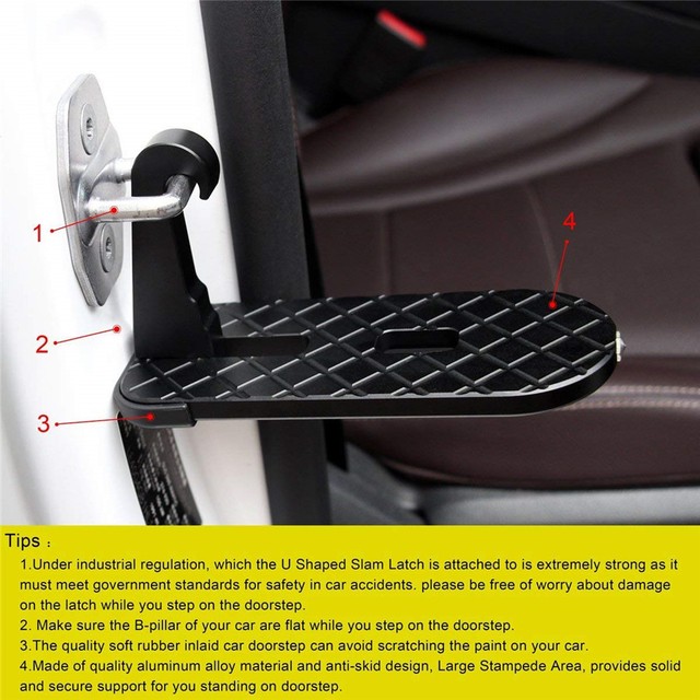 2pack Folding Car Door Latch Hook Step Foot Pedal Ladder for Jeep SUV ...