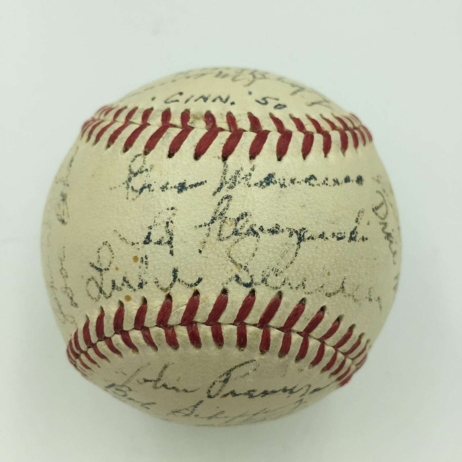 Nice 1950 Cincinnati Reds Team Signed National League Baseball 27 Sigs ...