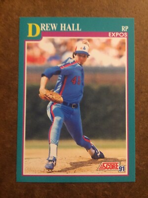 Drew Hall 581 Score 1991 MLB Baseball Trading Card | eBay