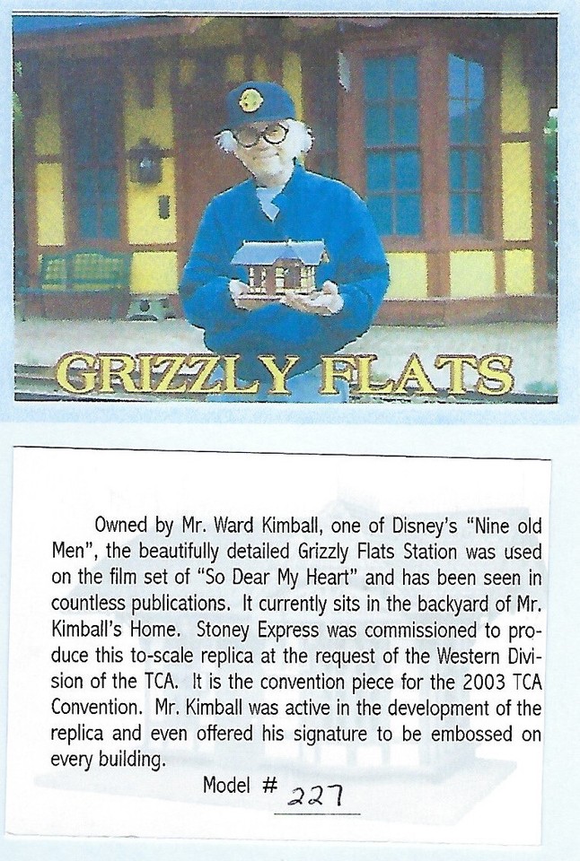 WARD KIMBALL'S GRIZZLY FLATS RAILROAD DEPOT CERAMIC LIMITED EDITION ...