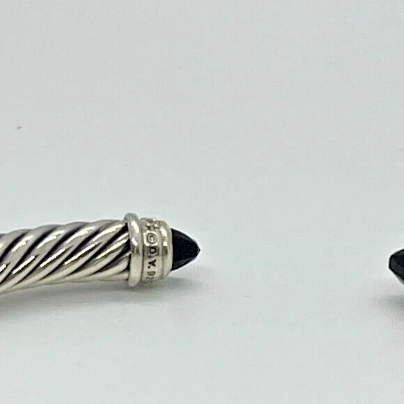 Pre-owned David Yurman Black Onyx and Diamonds 5mm Cuff Small | eBay
