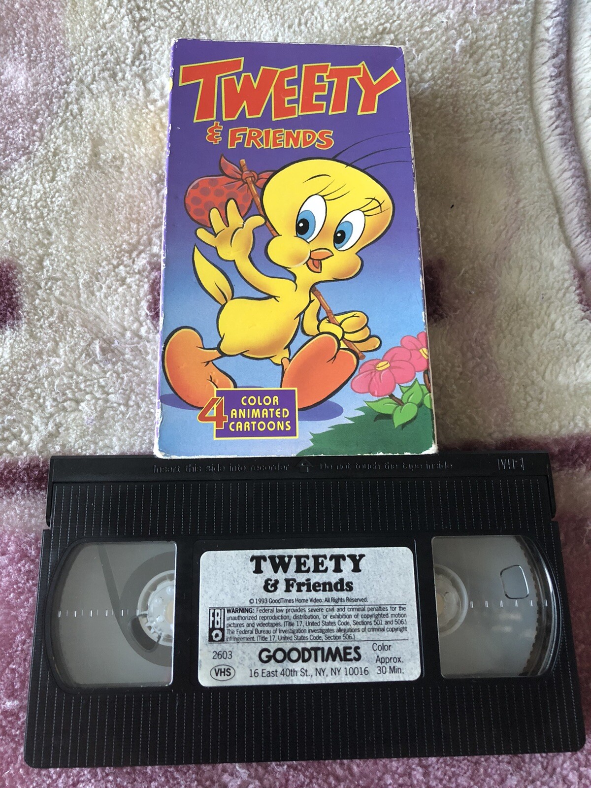 Tweety & Friends VHS 4 Color Animated Cartoons 1993 Looney Tunes Rare ...