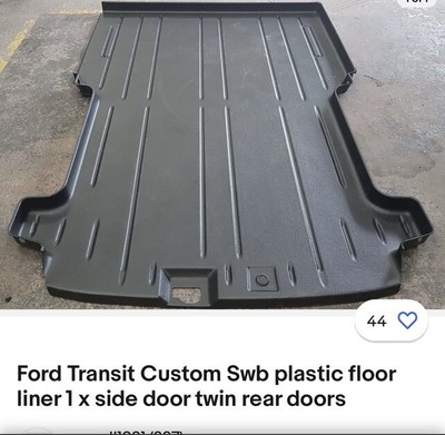 Ford Transit Custom LWB Floor Liner Twin Rear Doors 2020 Transit L2 ...