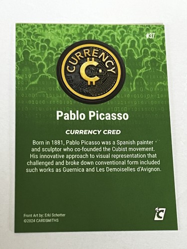 2024 Cardsmiths Currency Series 4 MATRIX HOLOFOIL 🚀 #37 Pablo Picasso ...