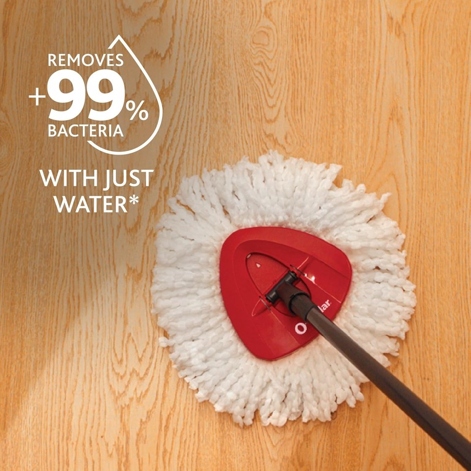 O-Cedar EasyWring Microfiber Spin Mop, Bucket Floor Cleaning System ...