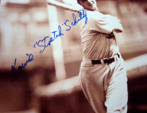 HOWIE SCHULTZ SIGNED 8x10 PHOTO 1940s BROOKLYN DODGERS BASEBALL ...