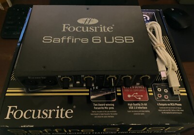 Focusrite Saffire 6 USB Audio Interface - Original Box - USB Cable ...