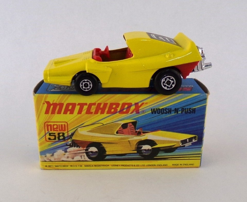 Matchbox Superfast Woosh-N-Push No.58 Yellow Mint CRISP Box 1972 | eBay