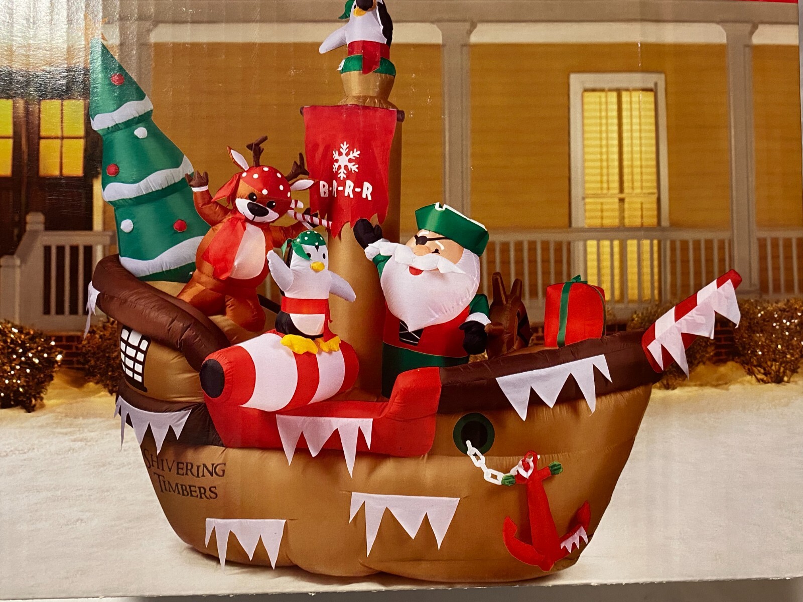 10Ft Lighted Holiday Airblown Inflatable Yard Decor Giant Christmas ...