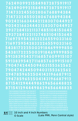 K4 O Scale Decals Late PRR Pennsylvania/Penn Central Freight Car ...