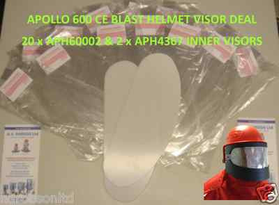 CLEMCO APOLLO 600 BLAST HELMET VISOR PACK (VSDEAL3) 20 x APH6002 & 2 x ...