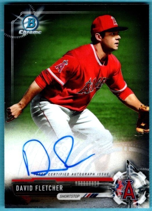 2017 Bowman Chrome Prospect Autograph Auto David Fletcher CARD #CPA-DF ...